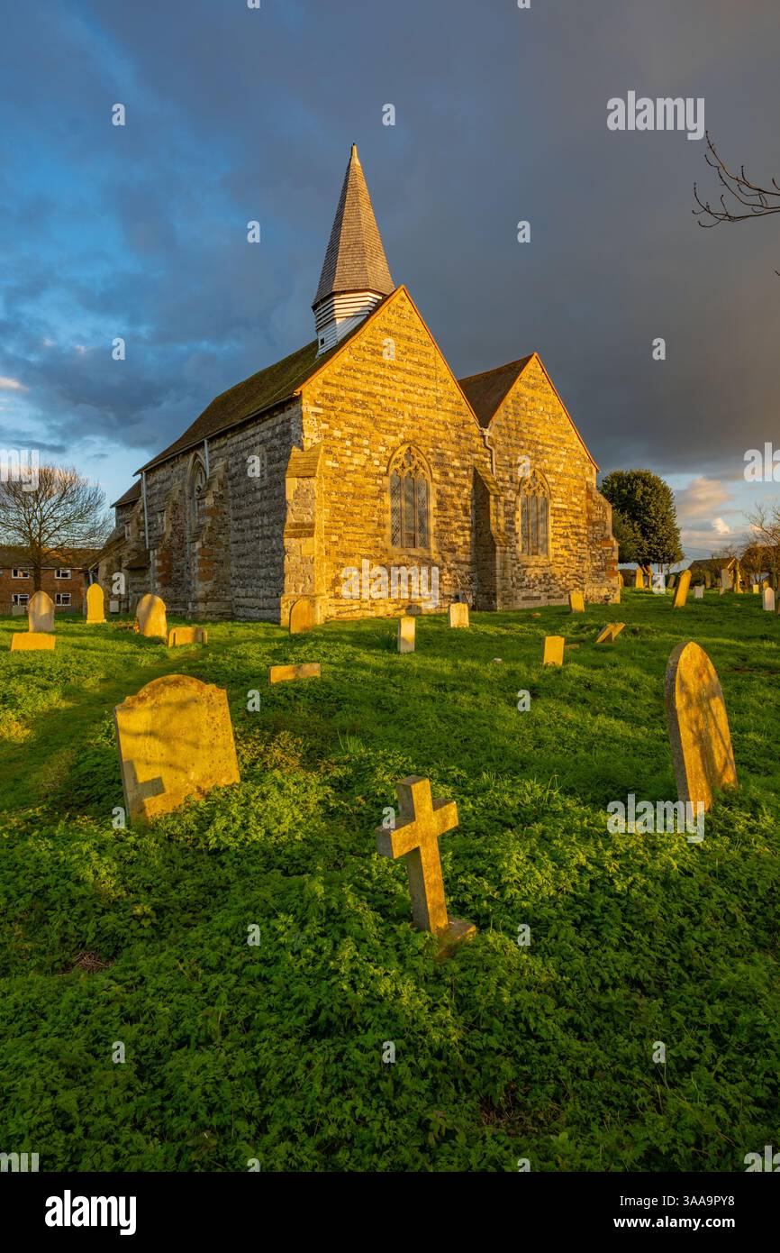 The church yard of St Marys church Lower Higham Kent Stock Photo - Alamy