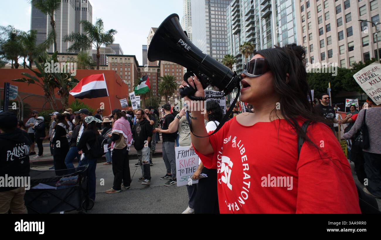 March 29, 2025, Los Angeles, California, a rally was held at Pershing ...