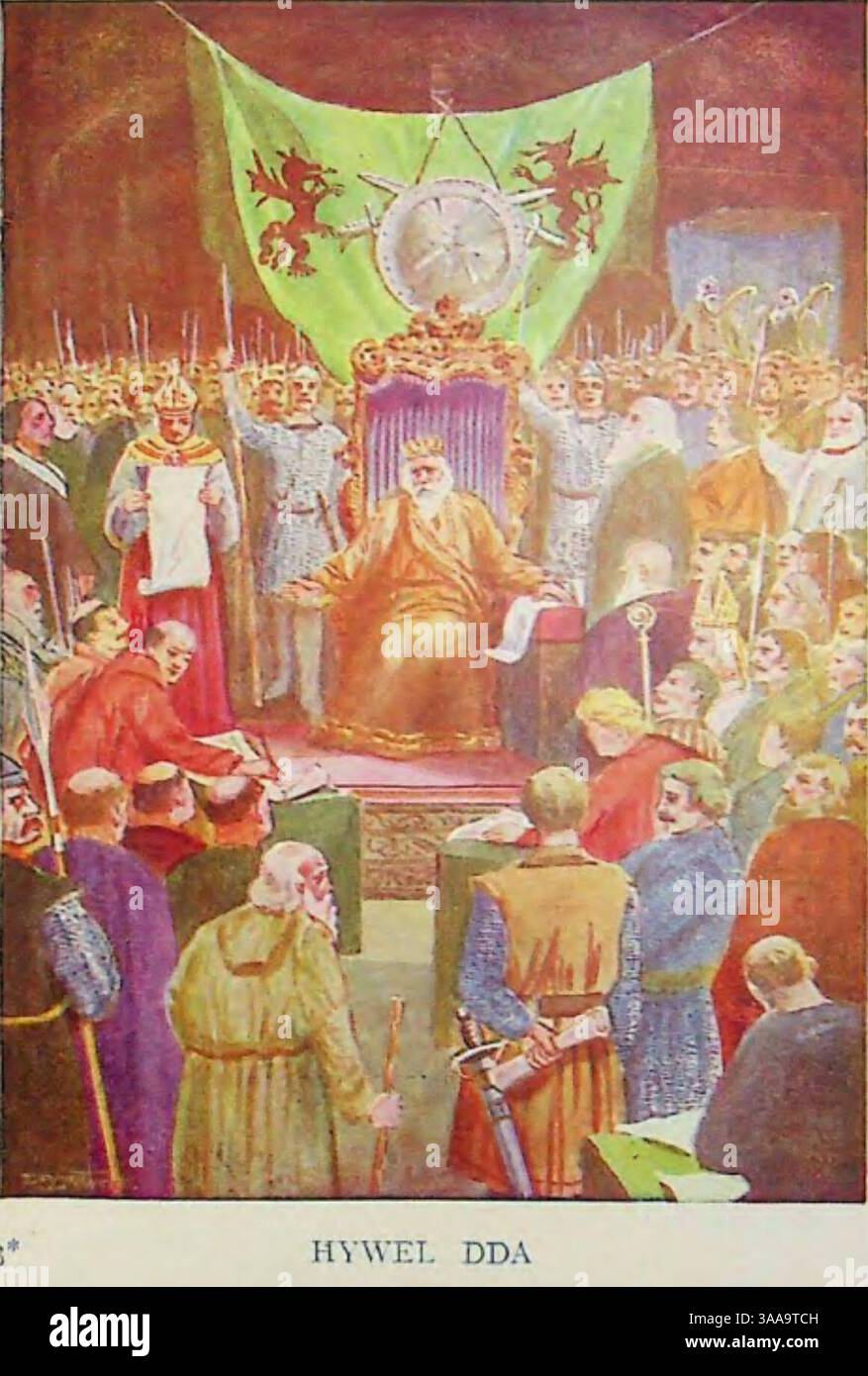 Hywel Dda, Brenin teyrnas y Deheubarth Stock Photo - Alamy