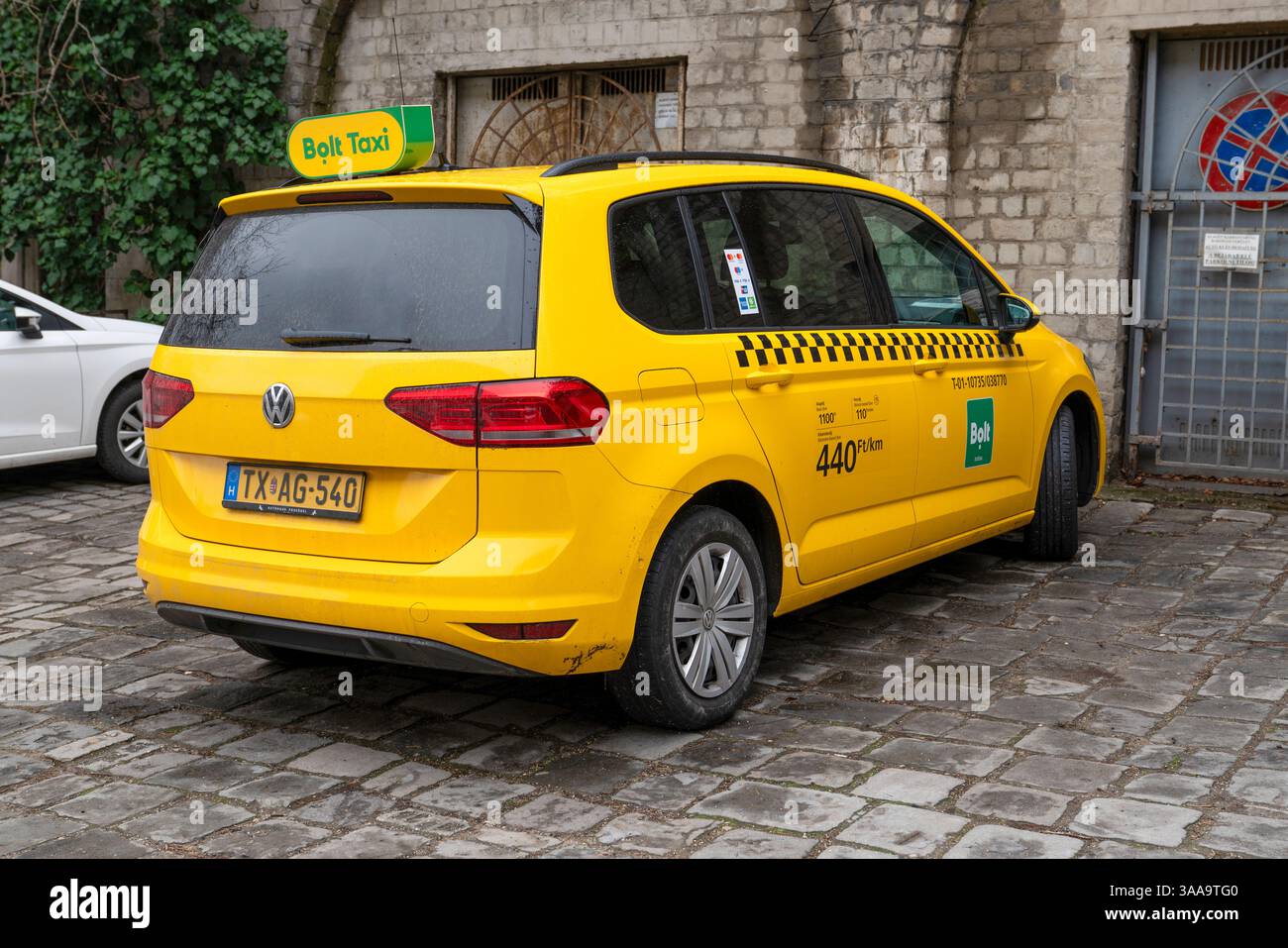 Budapest, Hungary - March 15, 2025: Bolt taxi parked on the street ...
