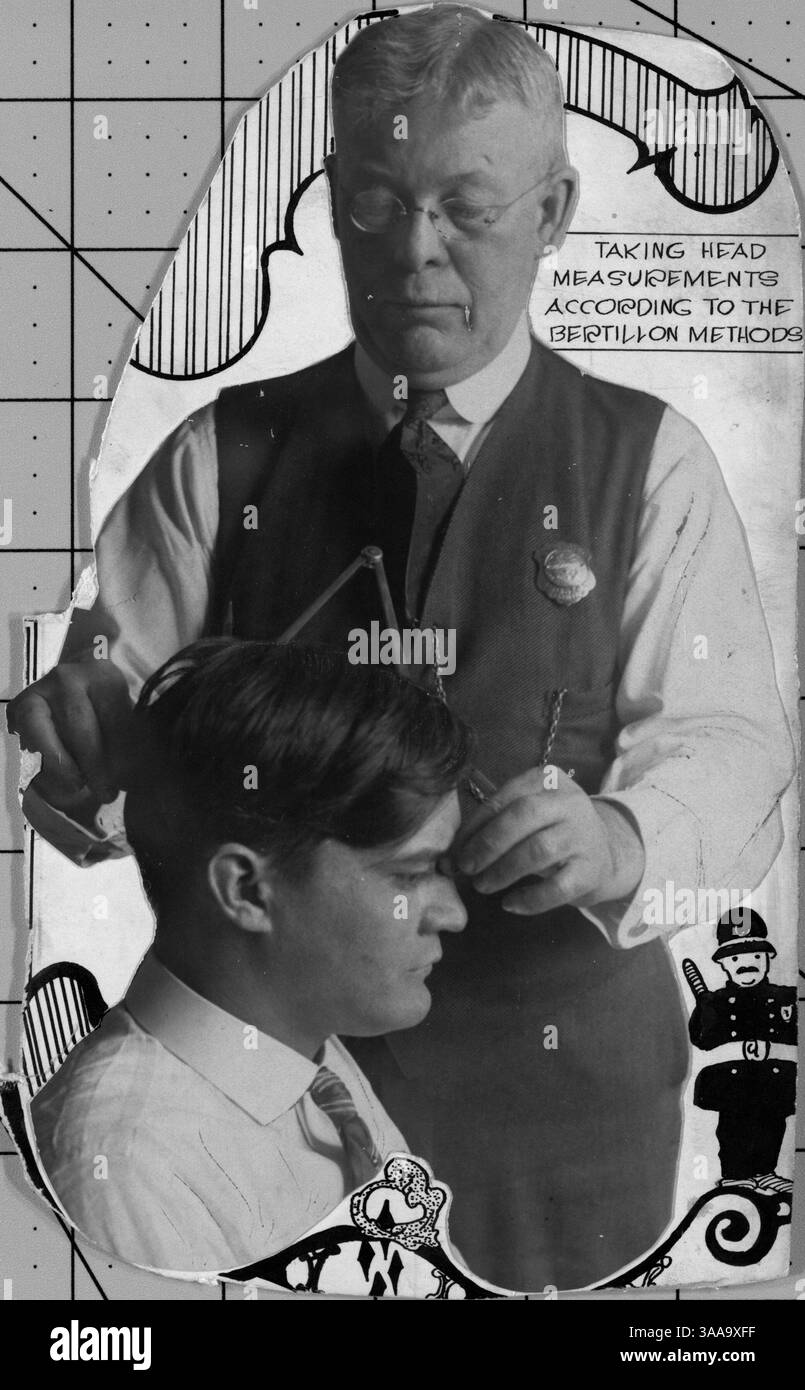 This image shows a person having their head measured following the ...