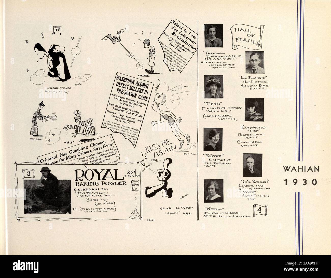 The 1930 Wahian Yearbook documents student achievements, teacher ...