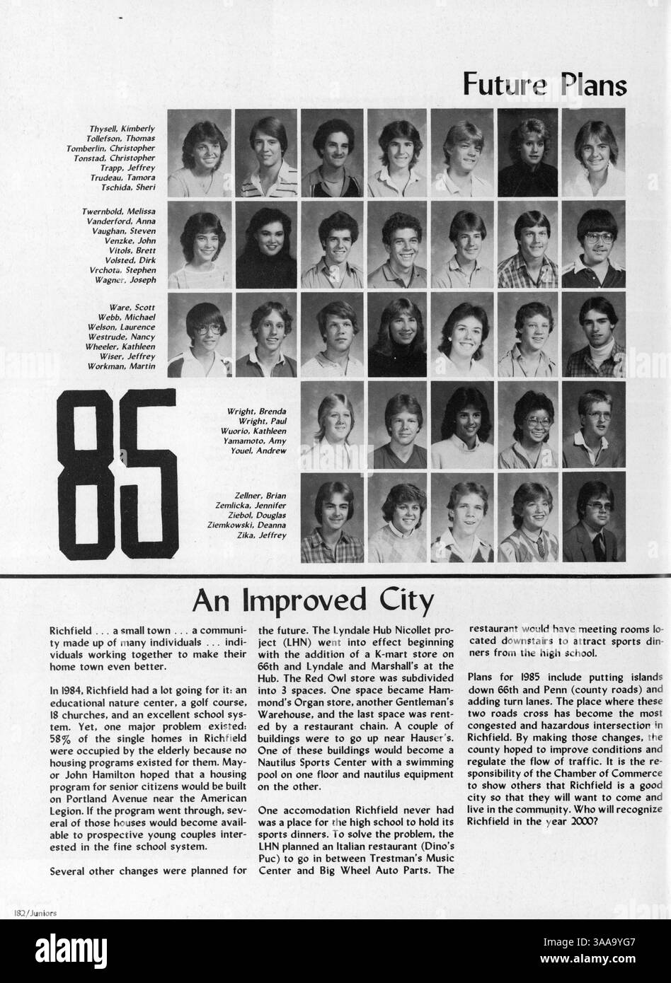 The 1984 Richfield High School yearbook captures the students, faculty ...