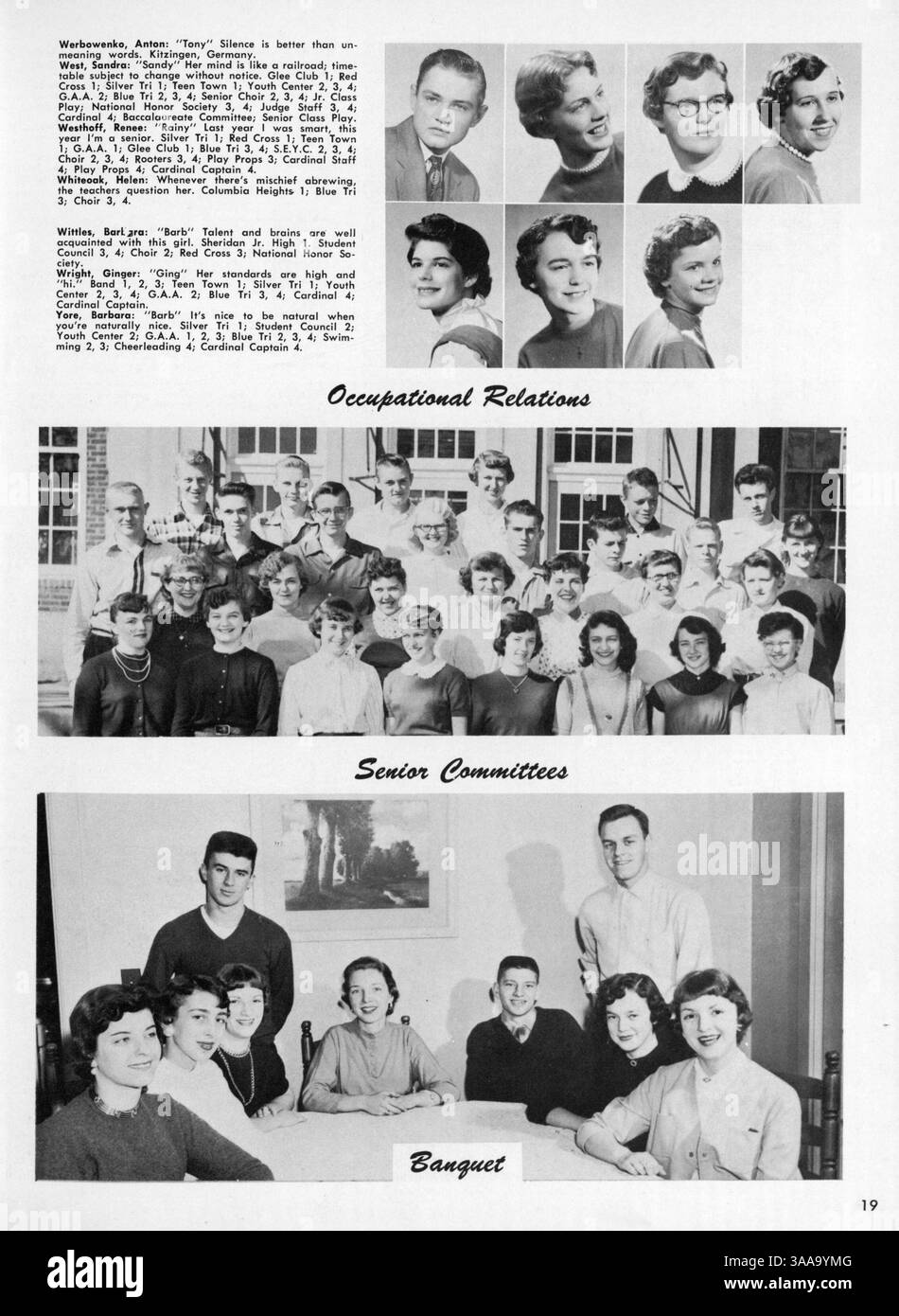 Events that defined the 1955 1956 school year hi-res stock photography ...