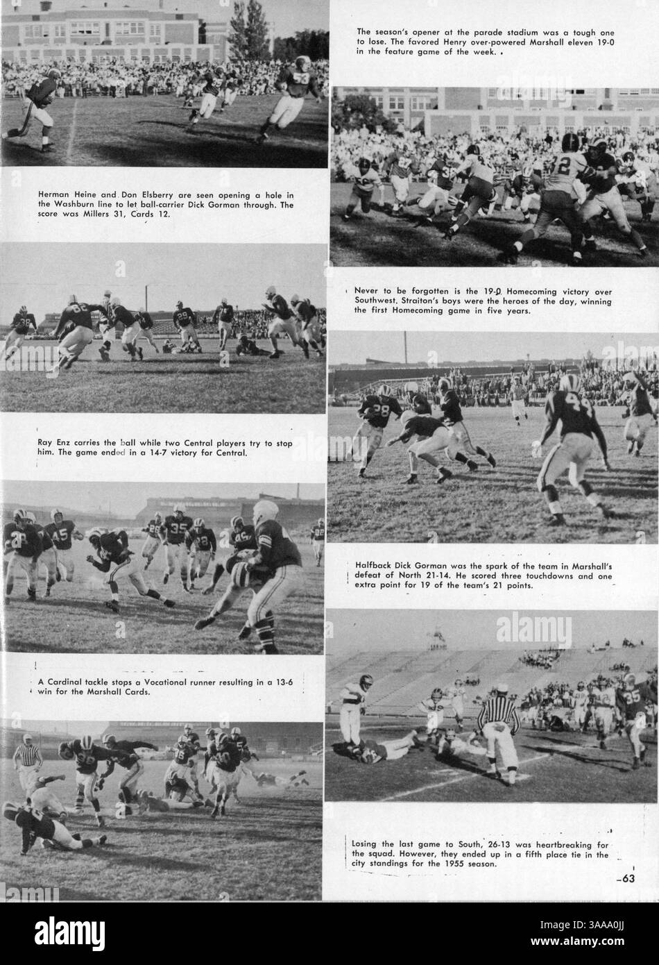 Marshall High School's 1956 Cardinal yearbook commemorates the students ...