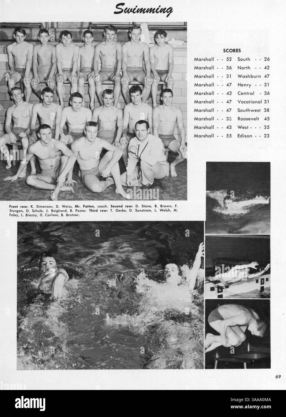 The 1956 Cardinal yearbook records the major events of Marshall High ...