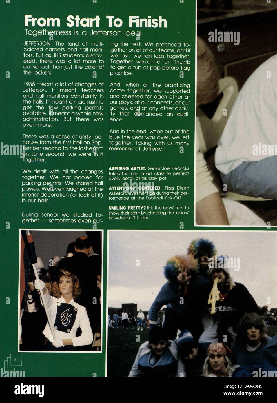 The 1987 Jefferson High Yearbook showcases students, faculty, sports ...