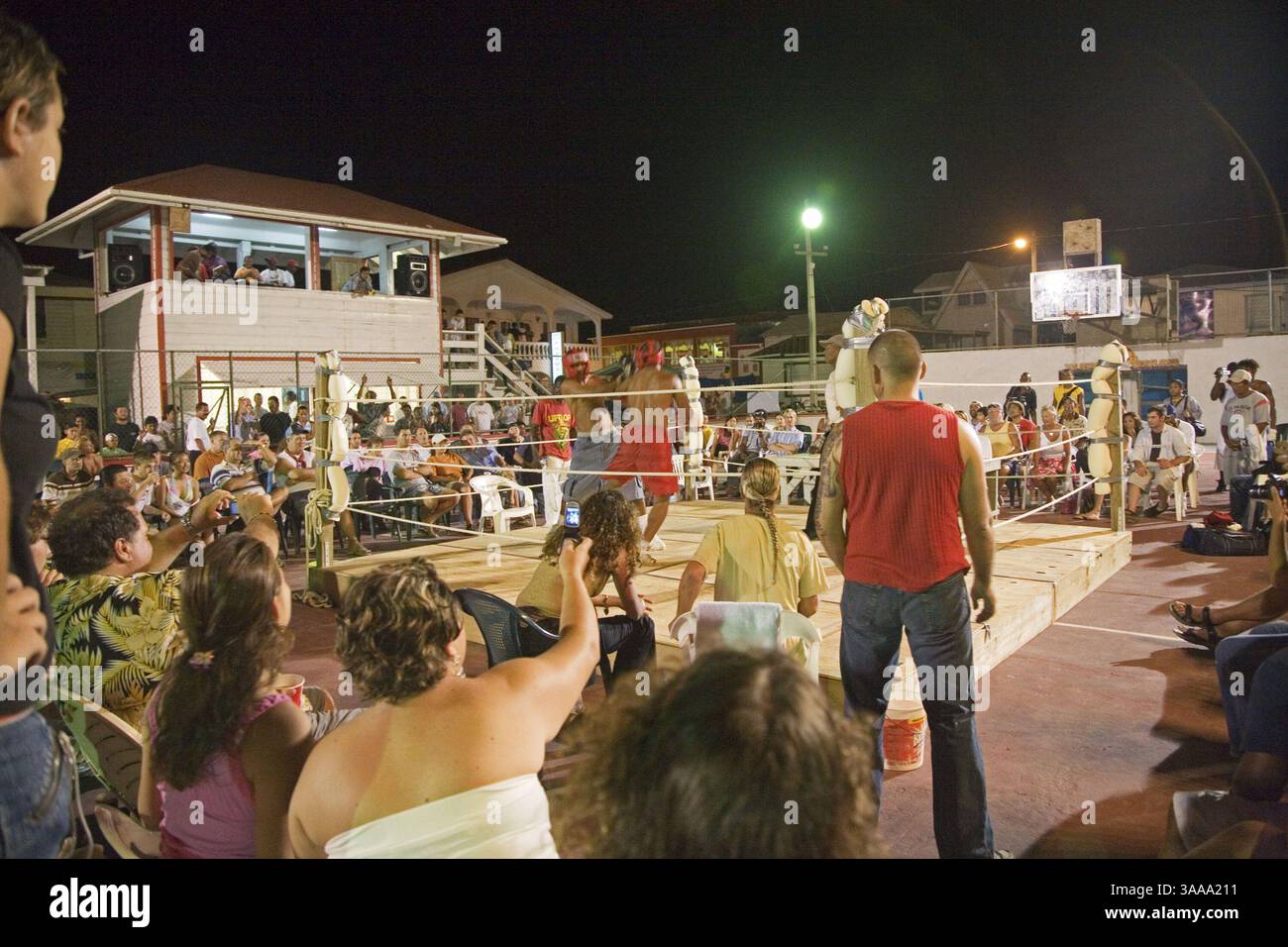 May 28, 2006; San Pedro, Ambergris Caye, BELIZE; An amateur boxing ...