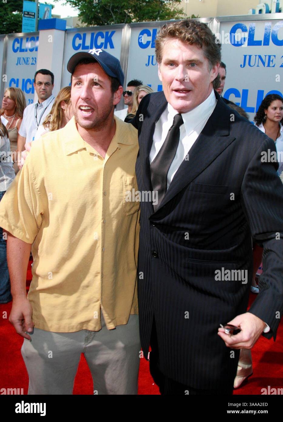 Jun 14, 2006; Los Angeles, CA, USA; ADAM SANDLER and DAVID HASSELHOFF ...