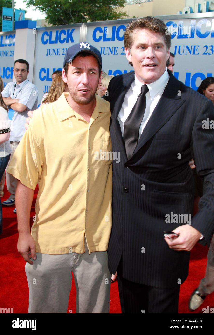 Jun 14, 2006; Los Angeles, CA, USA; ADAM SANDLER and DAVID HASSELHOFF ...