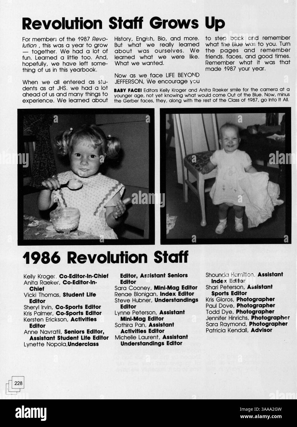 The 1987 Jefferson High Yearbook highlights the key events, student ...