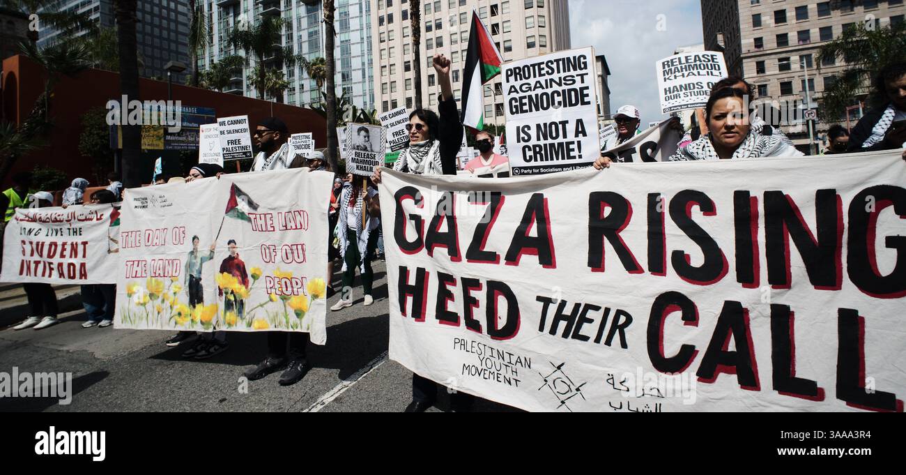 March 29, 2025, Los Angeles, California, a rally was held at Pershing ...