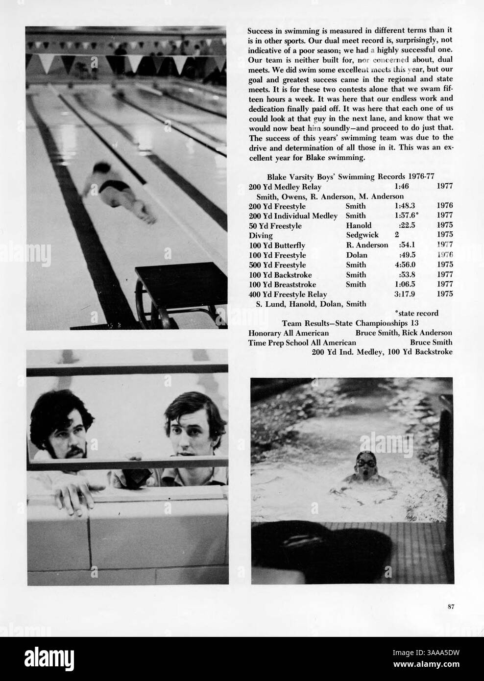 The 1977 Blake Yearbook, 'Reflections,' documents major events of the ...