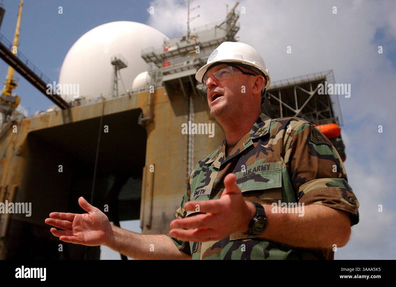 Jun 07, 2005; Ingleside, TX, USA; U.S. Army Col. Michael Smith, manager ...