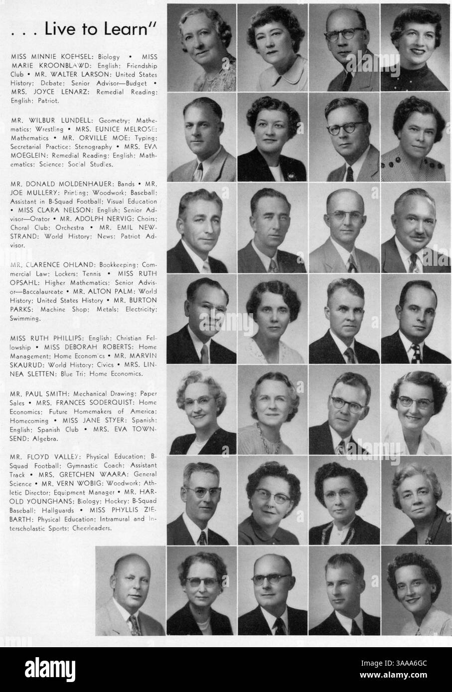 The 1953 yearbook from Patrick Henry High School documents the key ...