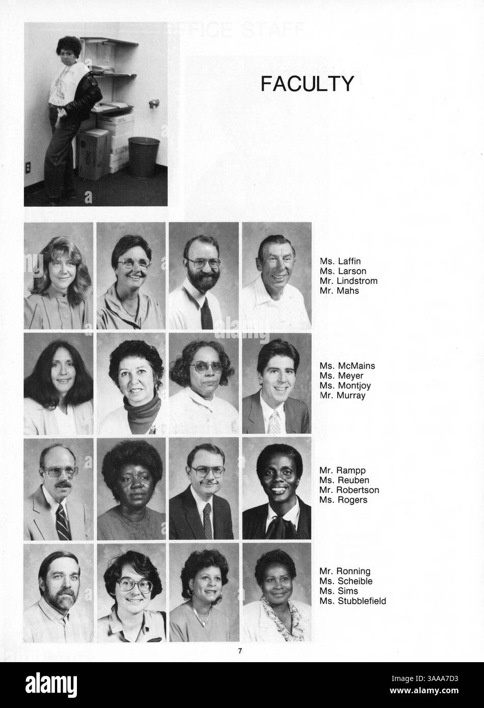 This 1988 Franklin Jr. High yearbook captures important school moments ...