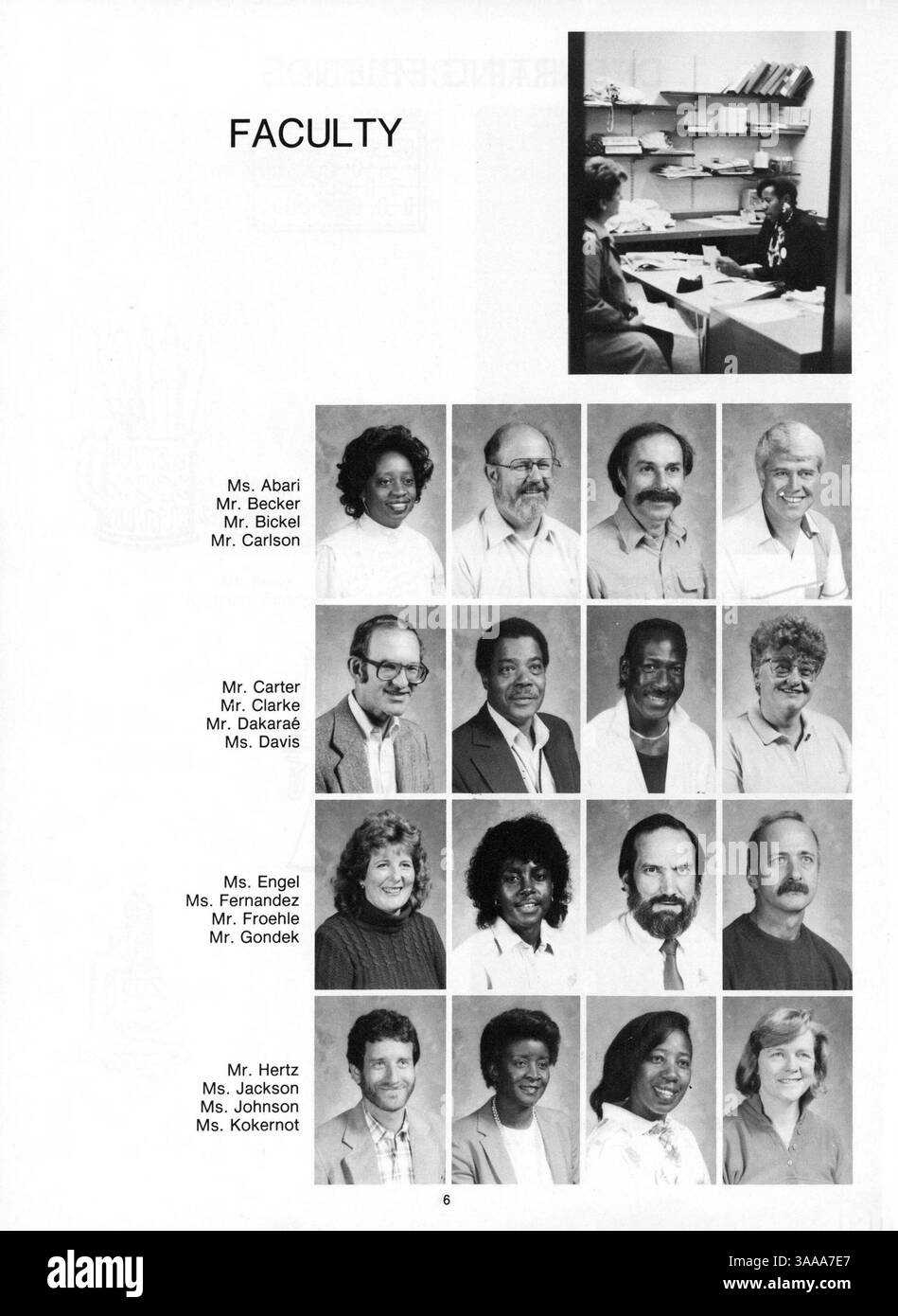 Franklin Junior High's 1988 yearbook features portraits of students ...