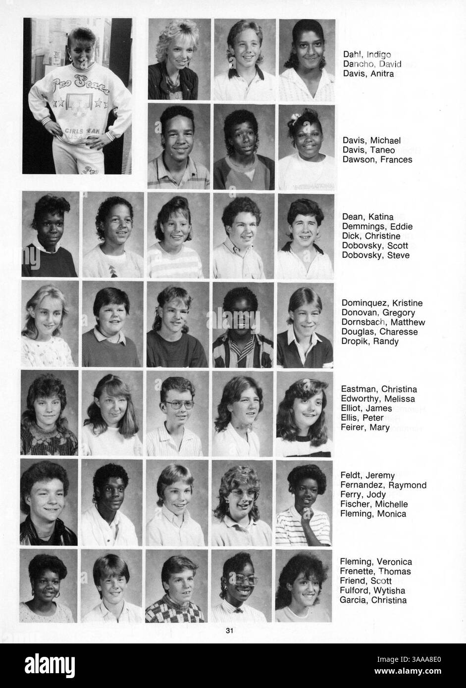 This 1988 Franklin Junior High yearbook captures significant moments ...