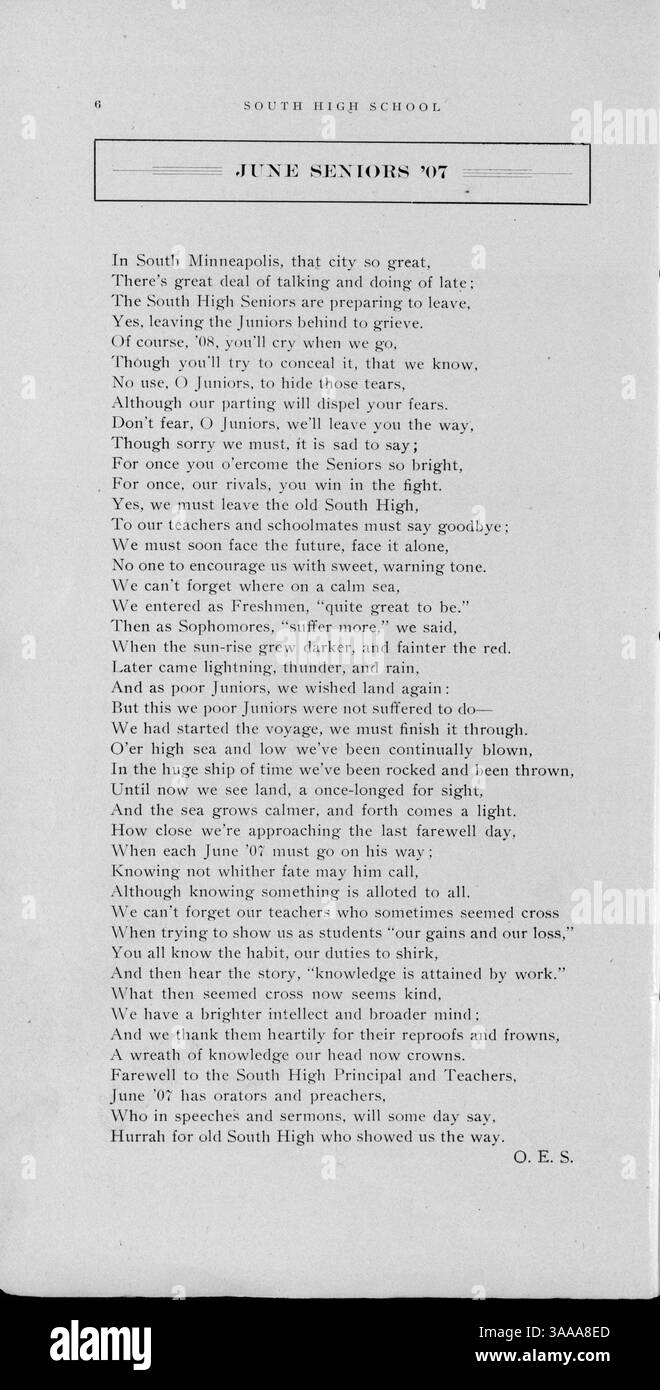 The 1907 South High Yearbook captures the key academic, social, and ...