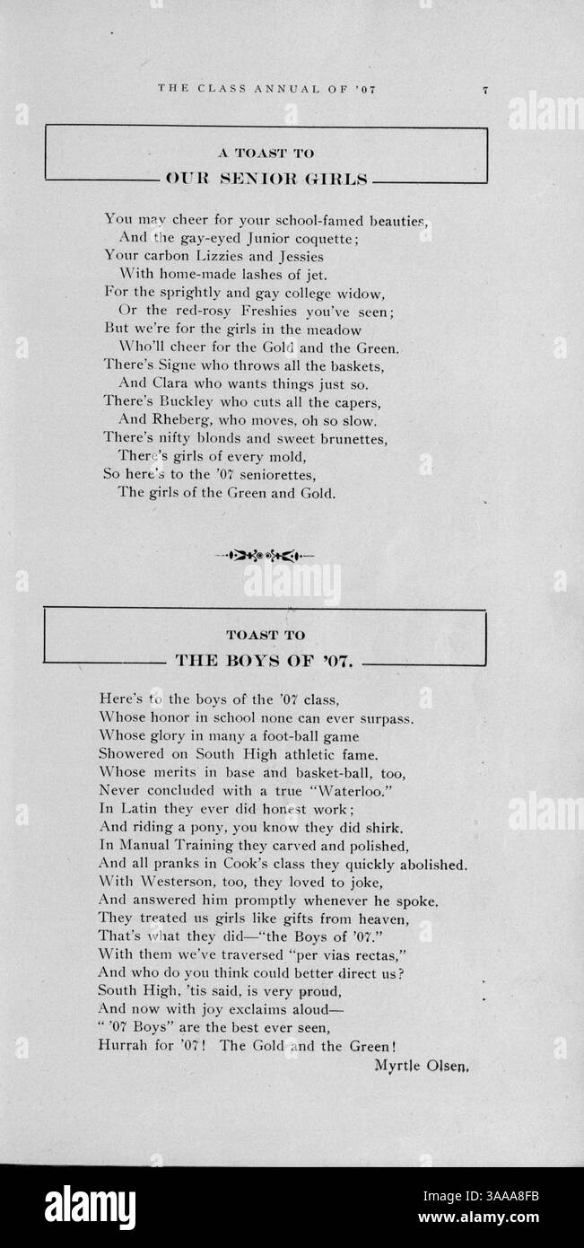 This South High Yearbook from 1907 documents the diverse range of ...