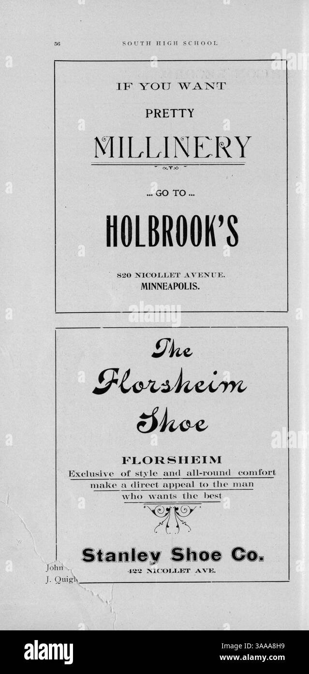 The 1907 South High Yearbook reflects the student and faculty life from ...