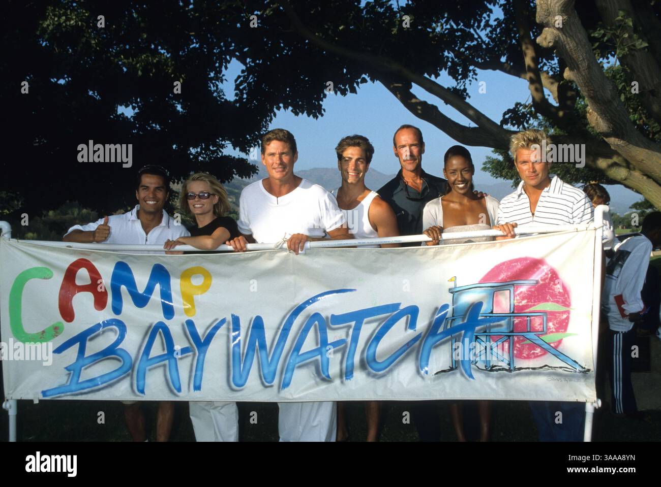 Aug 07, 1998; Los Angeles, CA, USA; Baywatch castmembers at 'Camp ...