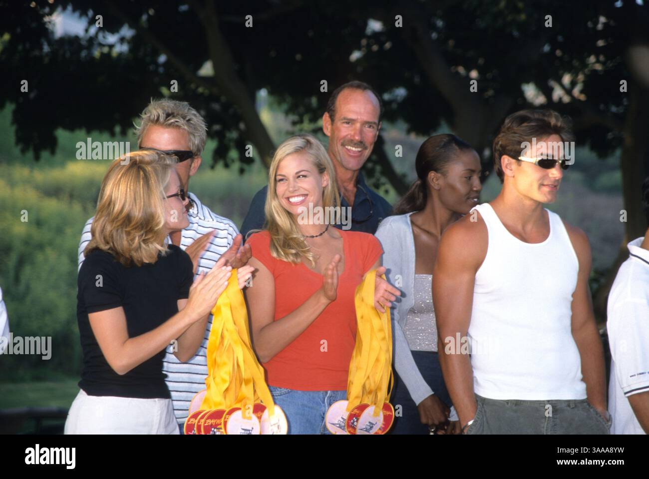 Aug 07, 1998; Los Angeles, CA, USA; Baywatch castmembers at 'Camp ...