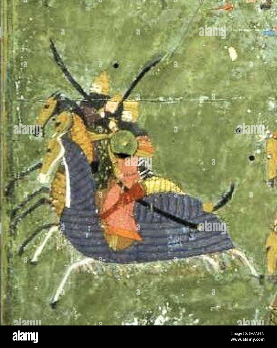 Ibrahim Sultan in battle (frontispiece) 007v (cavalry detail Stock ...