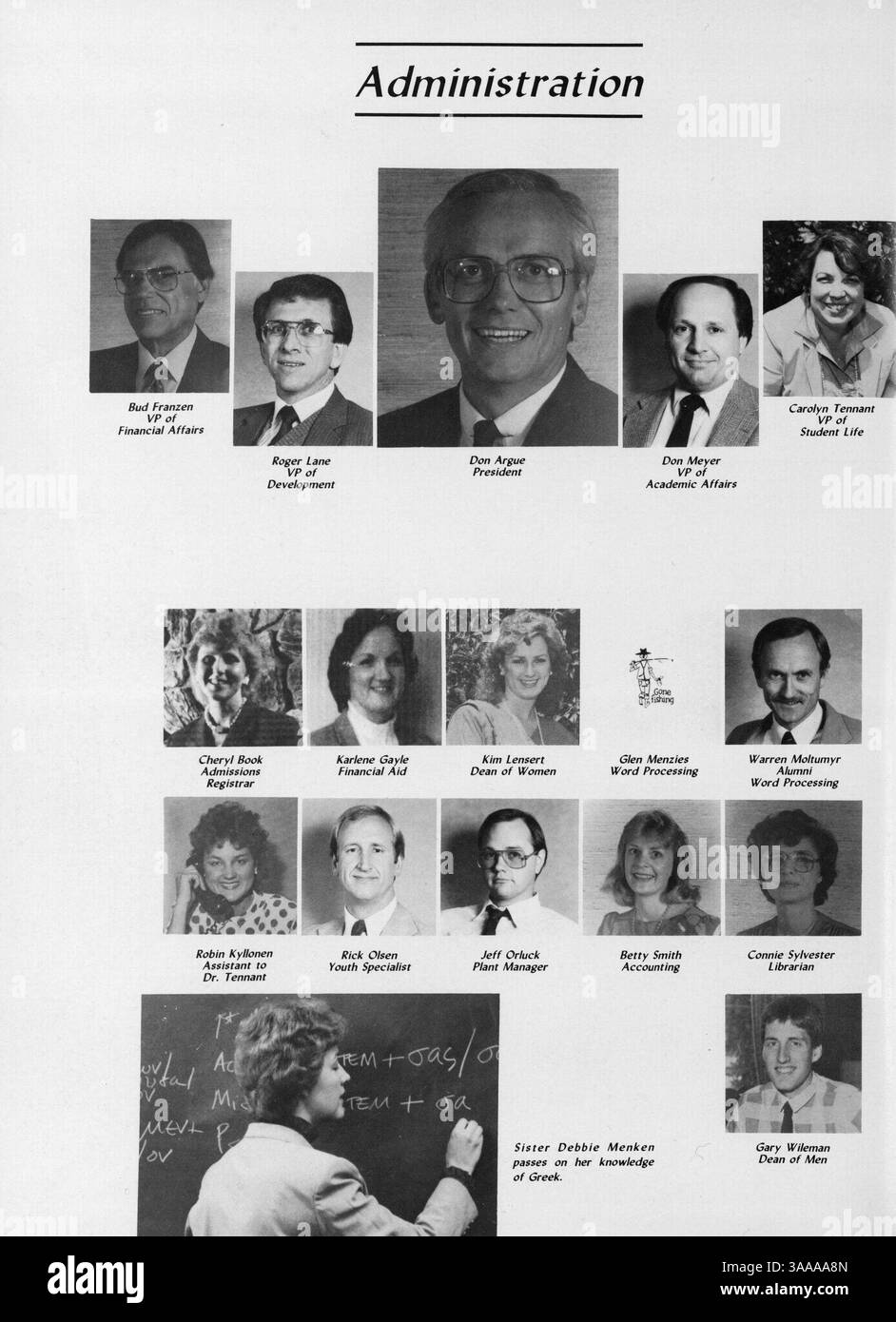 Showcasing key events from the 1986 1987 school year hi-res stock ...