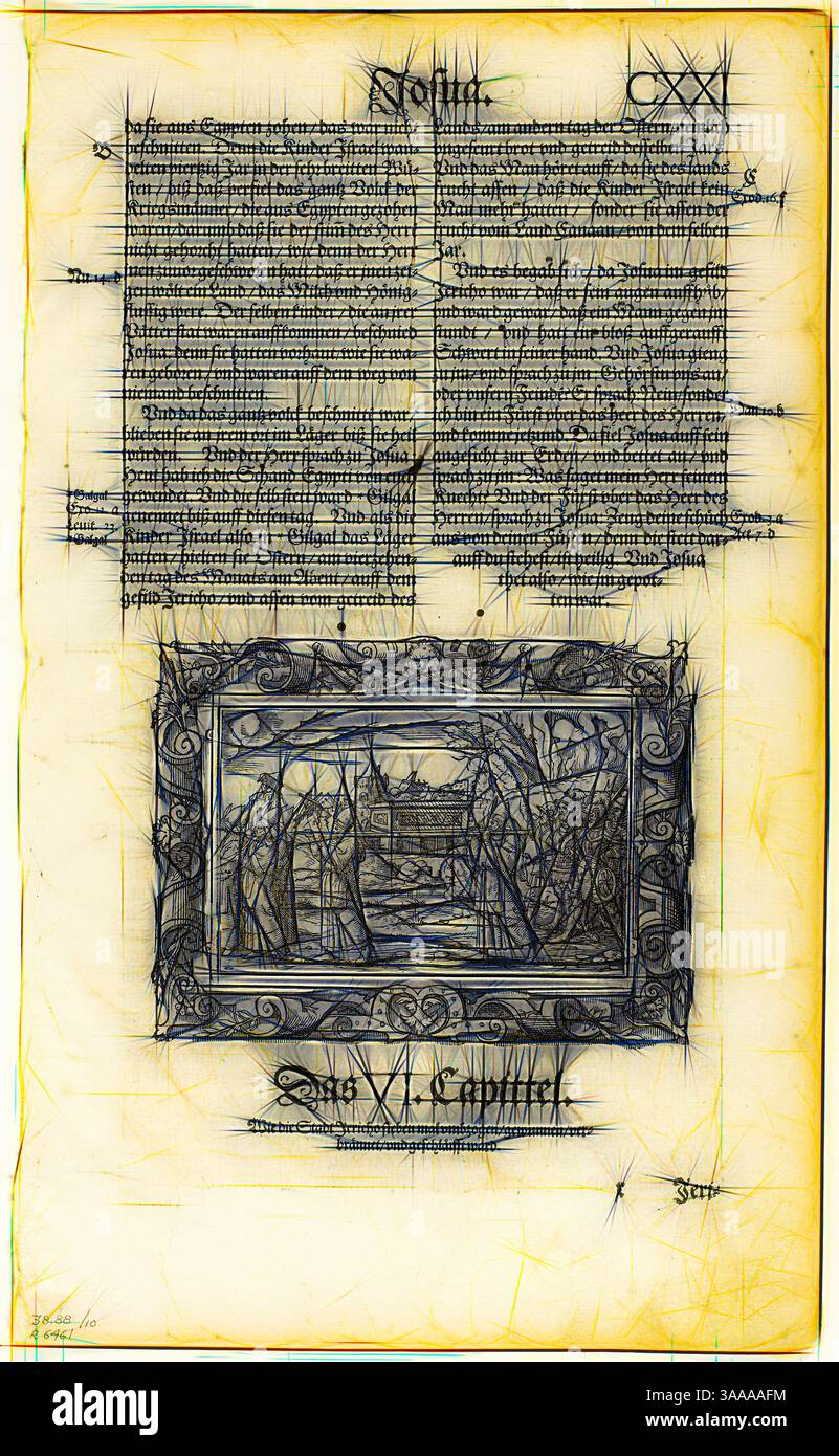 An ornate manuscript page featuring intricate calligraphy and ...