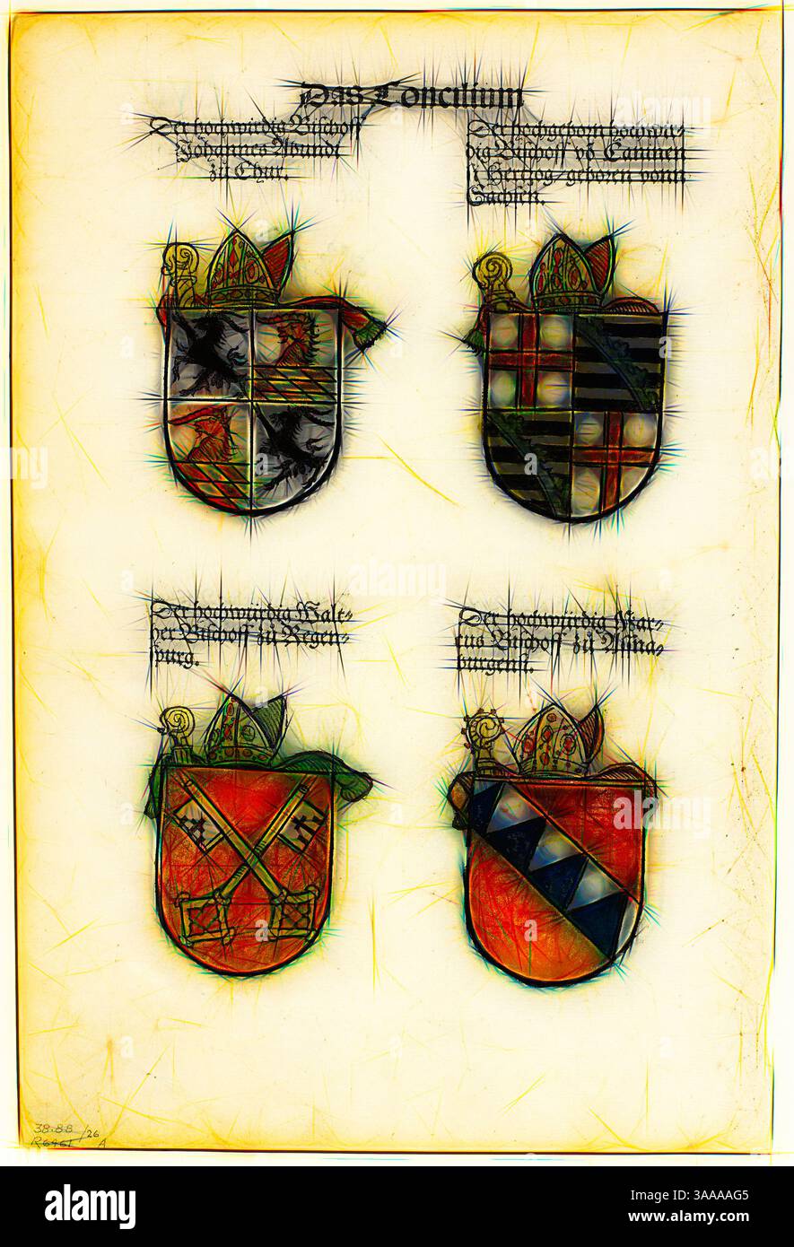 Collection of four heraldic shields hi-res stock photography and images ...