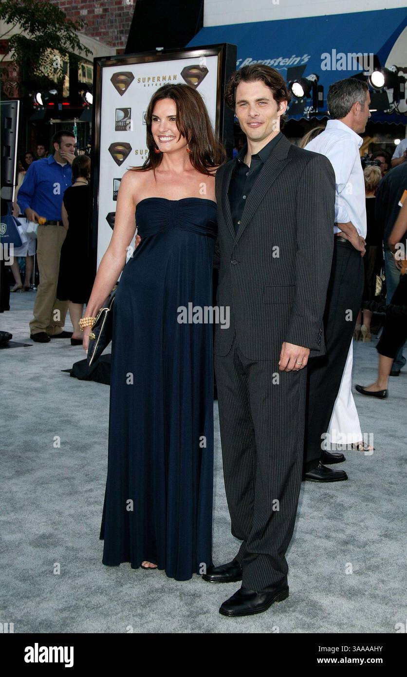 Jun 21, 2006; Westwood, CA, USA; Actor JAMES MARSDEN and wiife Actress ...