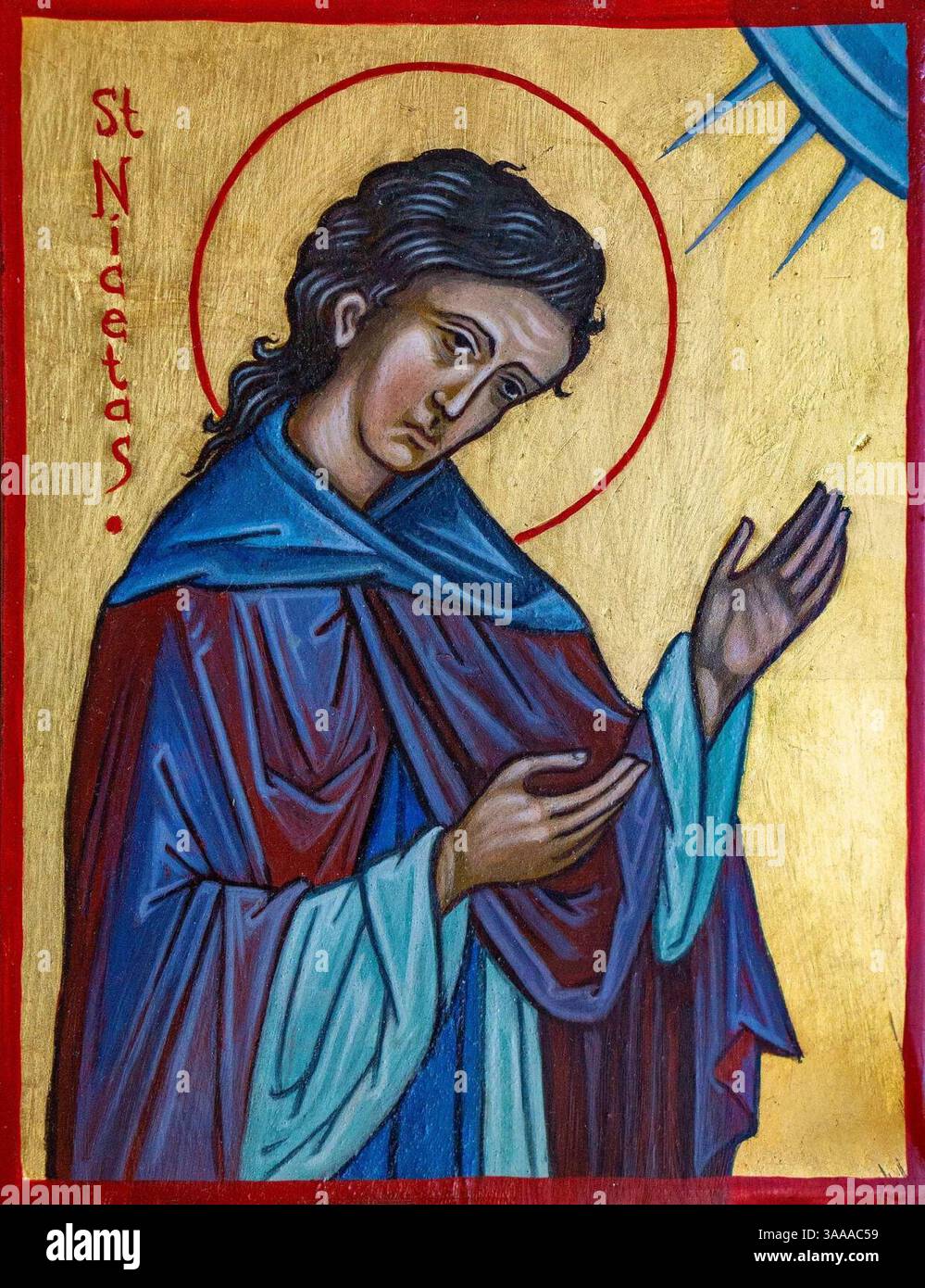 Icon of st nicetas the patrician Stock Photo - Alamy
