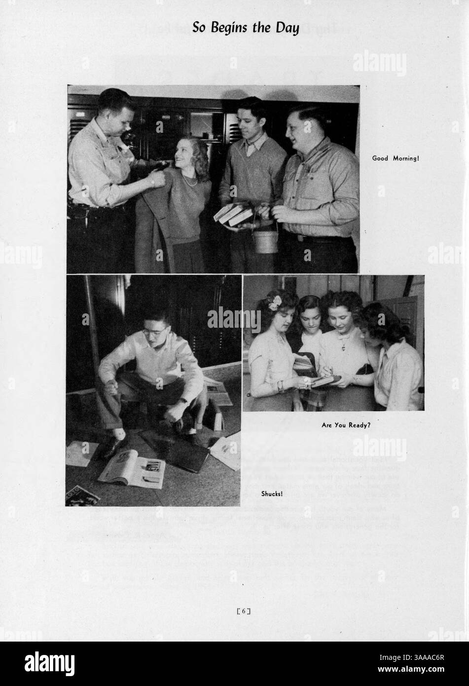 Yearbook from 1946 covers the 1945 1946 school year hi-res stock ...