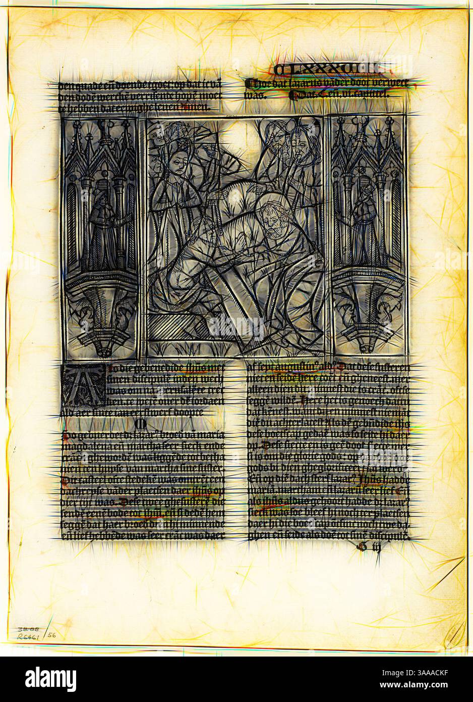 An intricate manuscript page featuring ornate illustrations along with ...