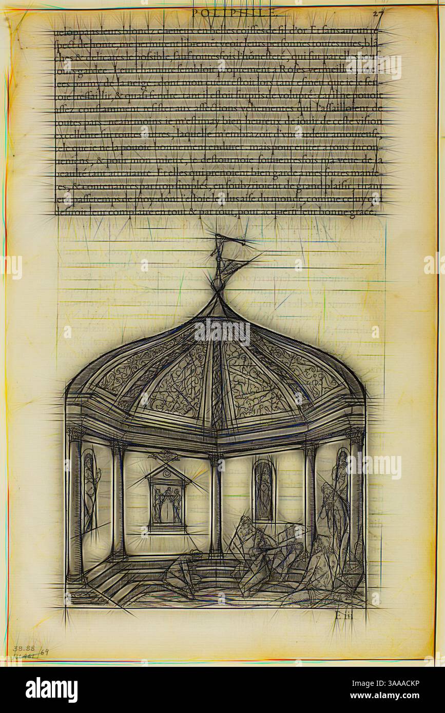 An intricately designed octagonal structure features ornate ...