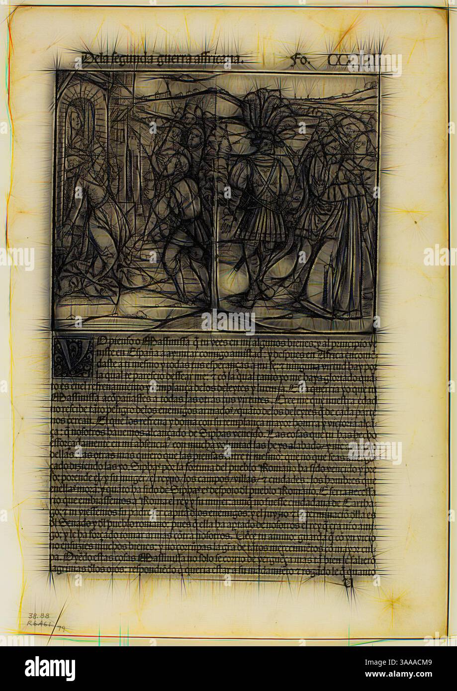 A historic scene depicting a dynamic encounter, featuring figures in ...