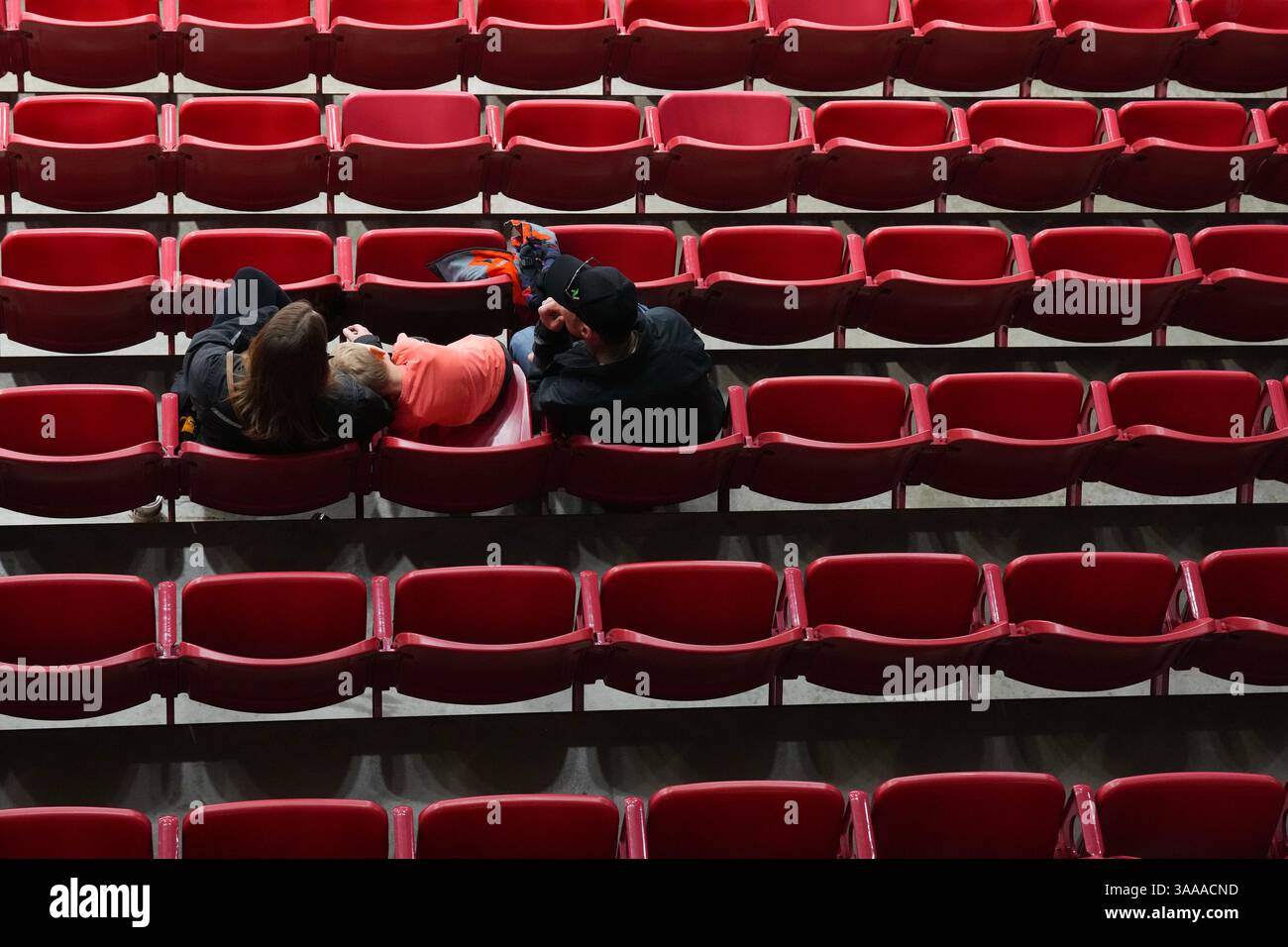 Moose Jaw, Can. 31st Mar, 2025. Fans take in a session at the World Men's Curling Championship ...