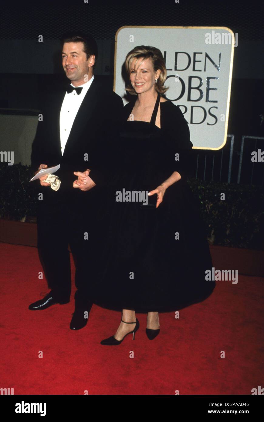 Jan 18, 1998; Los Angeles, CA, USA; Kim Basinger at the 55th Annual Golden Globe Awards with ...