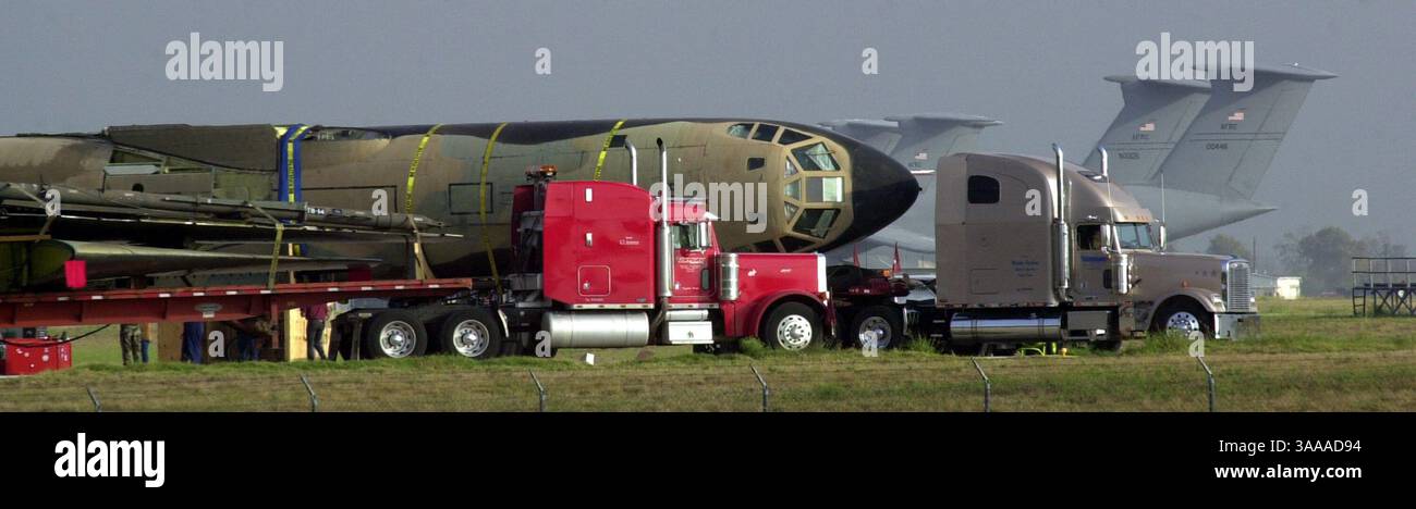 Sep 02, 2000; San Antonio, TX, USA; The 159-foot-long fuselage of a B ...