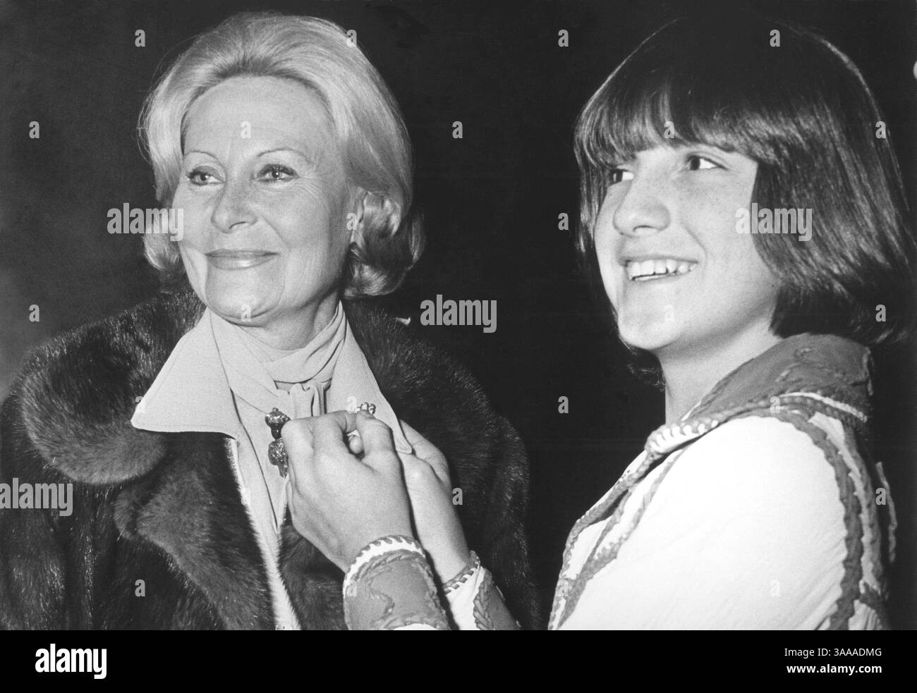 Apr 13, 1976; Paris, FRANCE; (File Photo) Michele Morgan and Rene ...