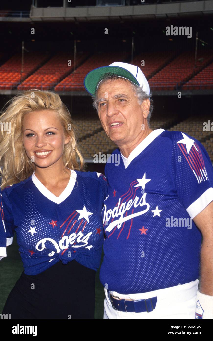 Aug 14, 1993; Los Angeles, CA, USA; Actress PAMELA ANDERSON at a Dodger ...