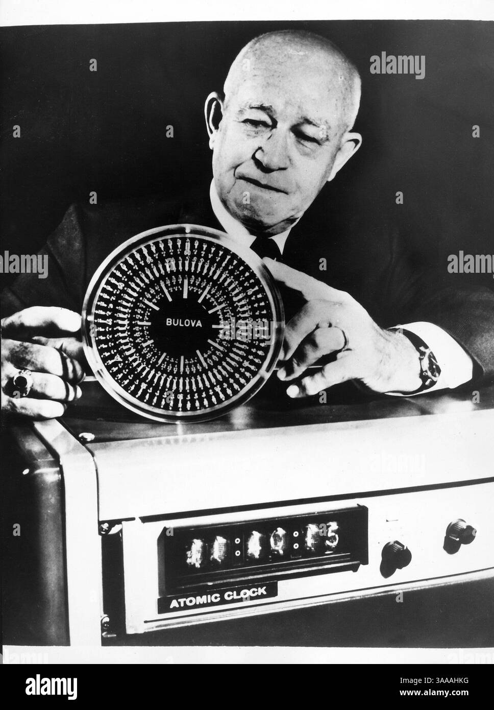 Dec 20, 1968, ; General Omar Bradley pictured with two of the clocks ...