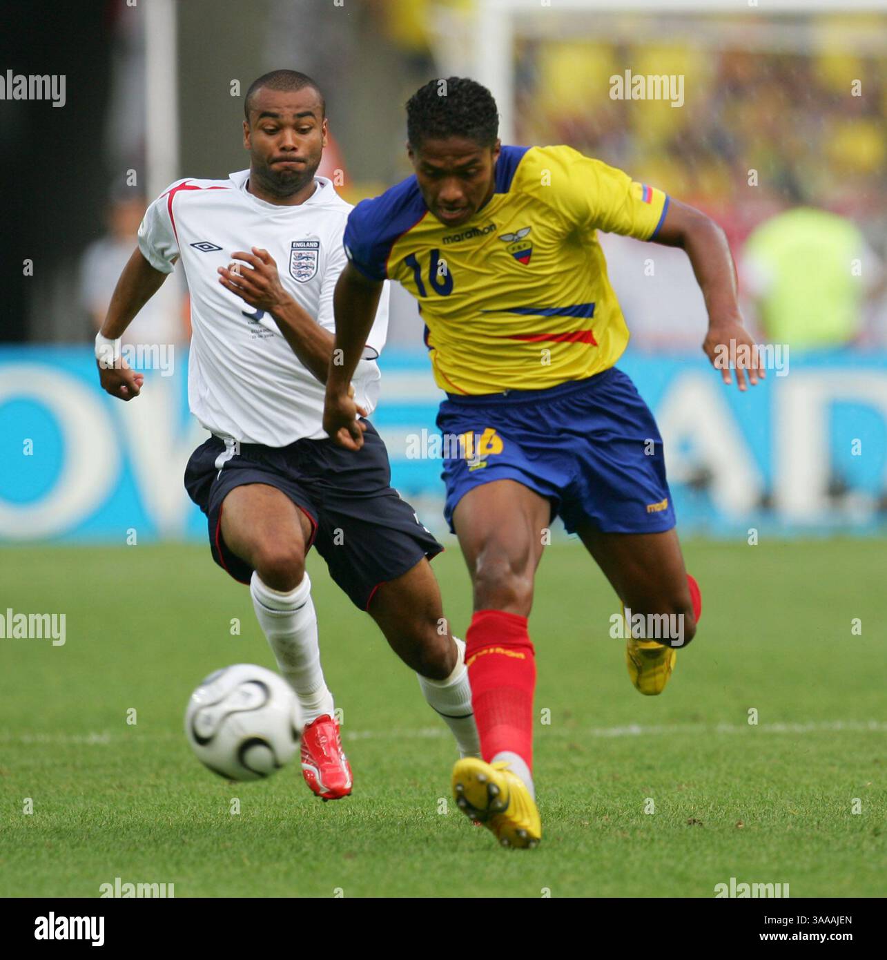 Jun 25, 2006; Stuttgart, GERMANY; ASHLEY COLE of England and LUIS ...