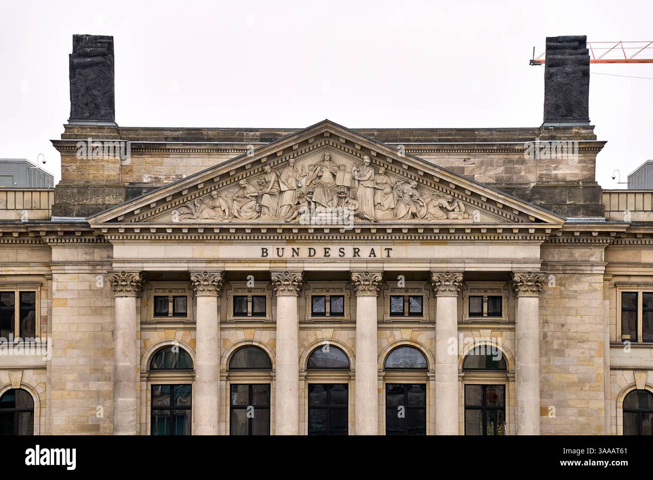 Berlin, Germany - March 27, 2025: Frontal view of the Bundesrat ...