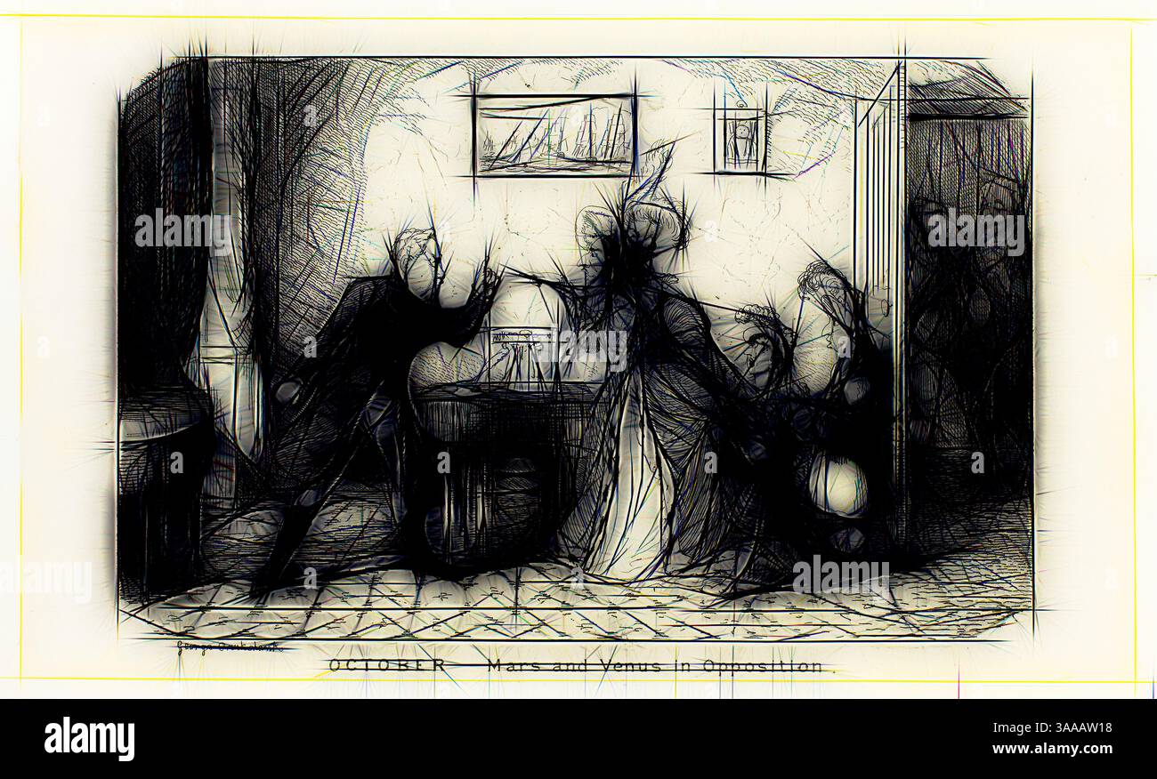 Surreal scene depicts two figures hi-res stock photography and images ...