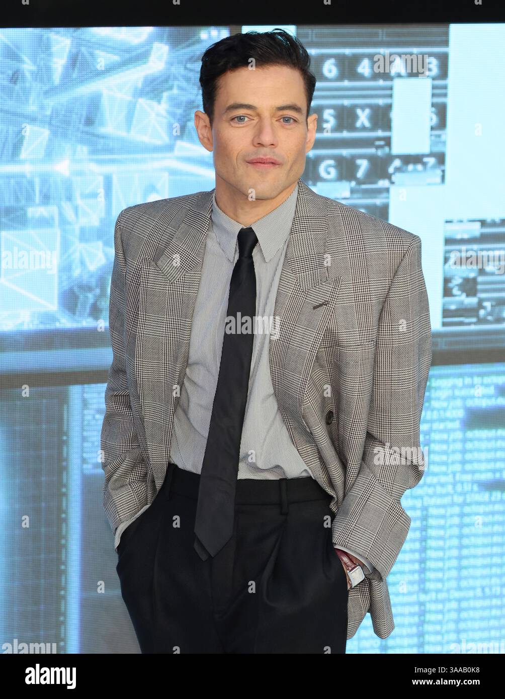 LONDON, ENGLAND: 31st March 2025: Rami Malek attended The Amateur (2025 film) European Premiere ...