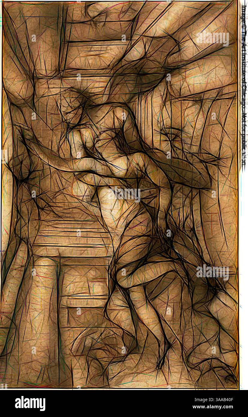 Dynamic scene of intertwined figures hi-res stock photography and ...