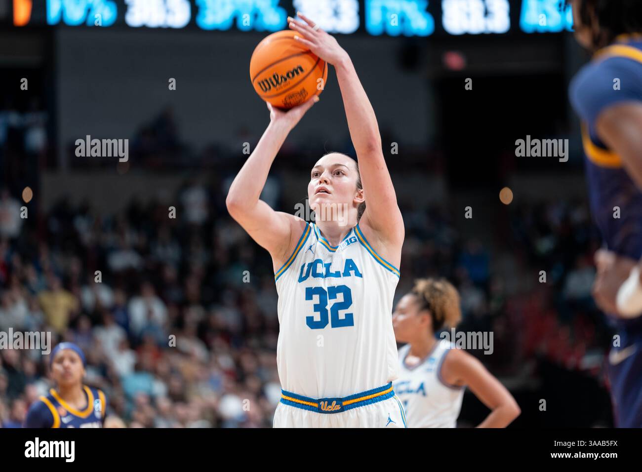 UCLA Bruins forward Angela Dugalic (32) shoots against the LSU Lady Tigers during NCAA ...