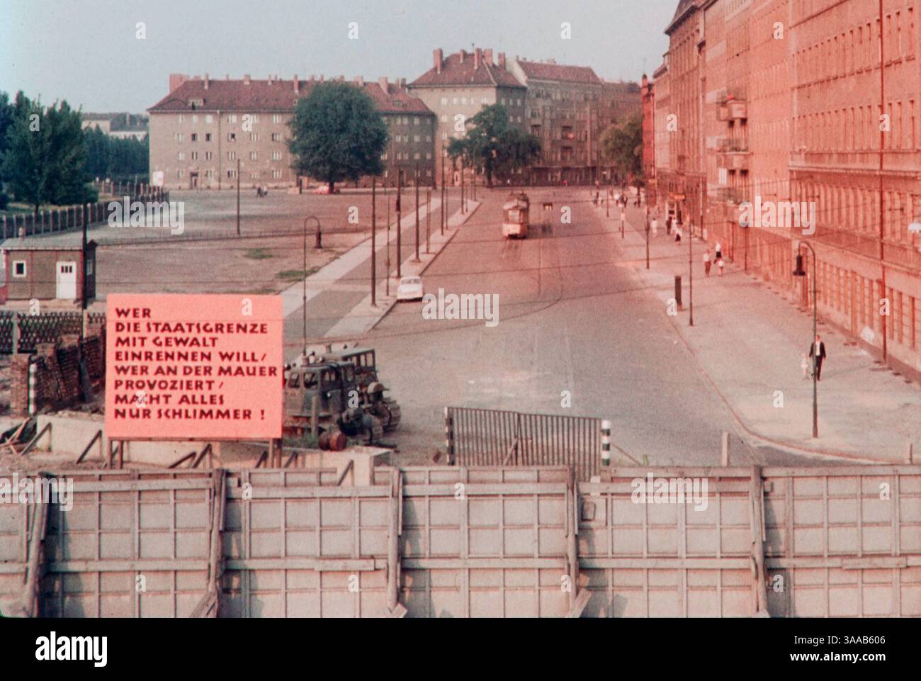 Berlin GER, 20240101, Aufnahme Berlin, 1962, Stadtansicht, Mauerverlauf ...